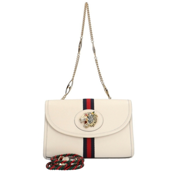 Gucci | Bags | Auth Gucci Raja Calfskin Web Shoulder Bag | Poshmark